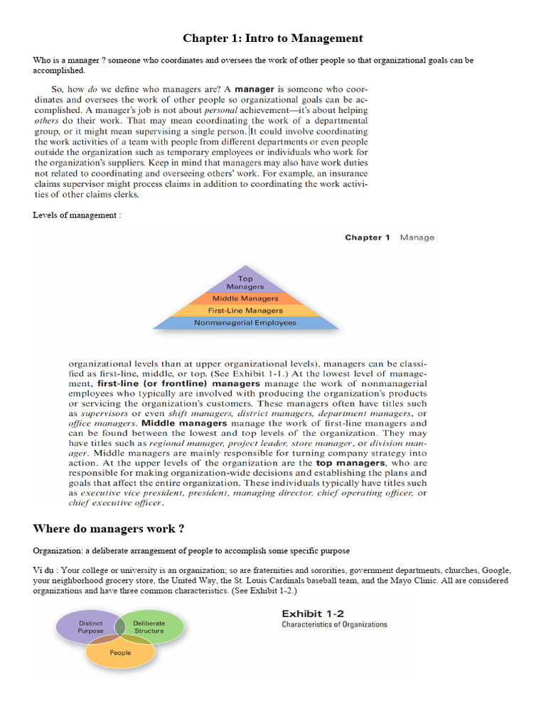 Introduction to Management Principles | PDF | Leadership | Control ...