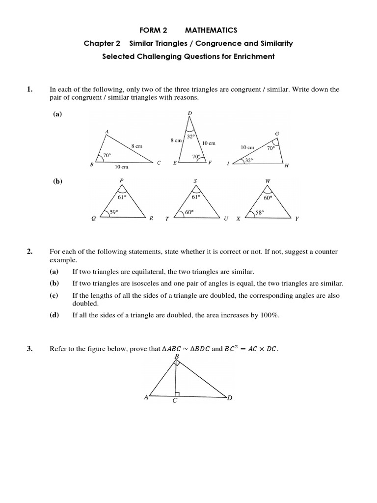 2ACh02 - Enrichment Exercise | PDF | Triangle | Rectangle