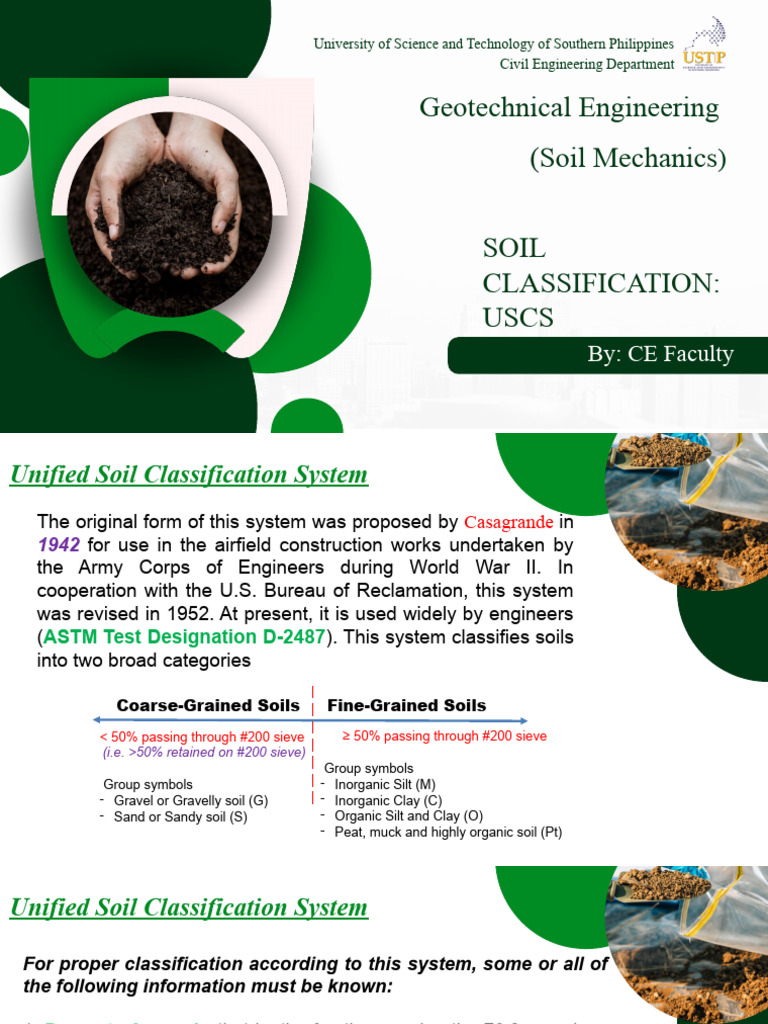 Week 6 USCS | PDF | Silt | Soil Science