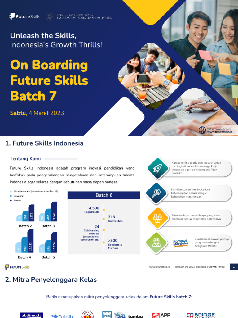 Materi Deck On Boarding Future Skills Batch 7 - Kelas Opening Ceremony Futureskills Batch 7 | PDF
