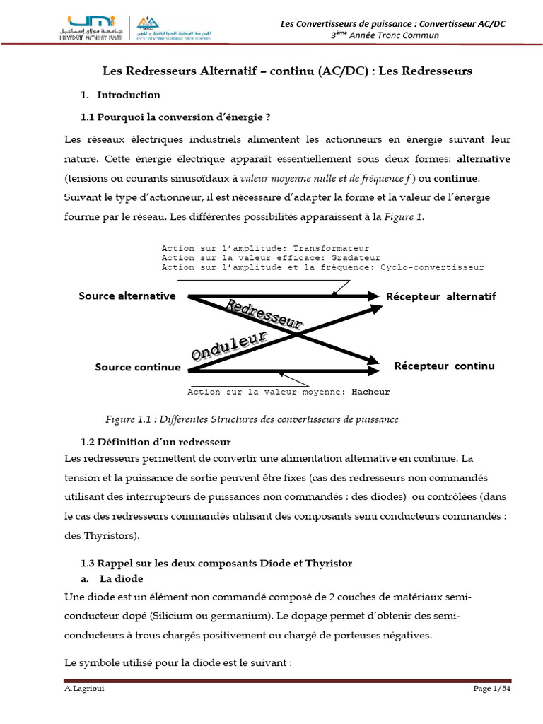 Convertisseurs AC/DC : Principes et Types | PDF | Redresseur | Diode