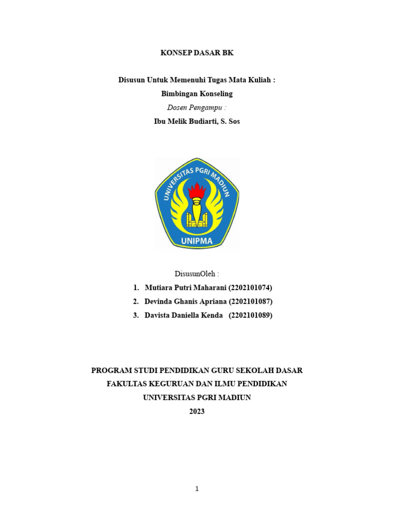 K2 - Konsep Dasar BK | PDF | Karier & Perkembangan