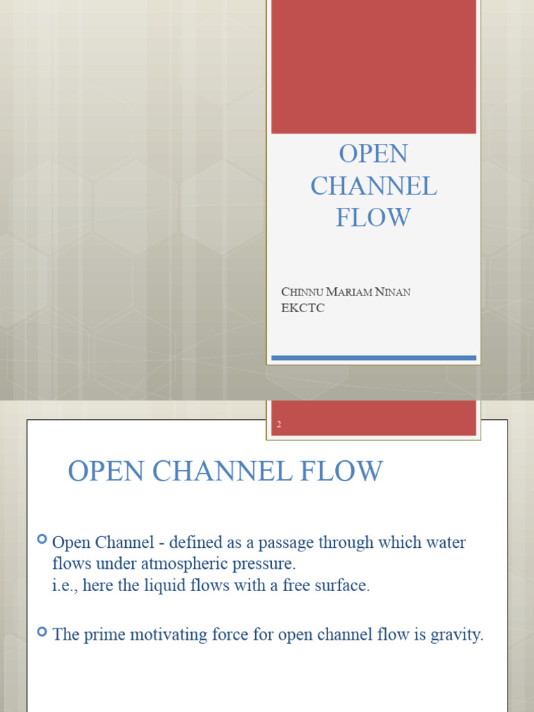 000 My PPT - Mod 3 Open Channel | PDF | Discharge (Hydrology) | River