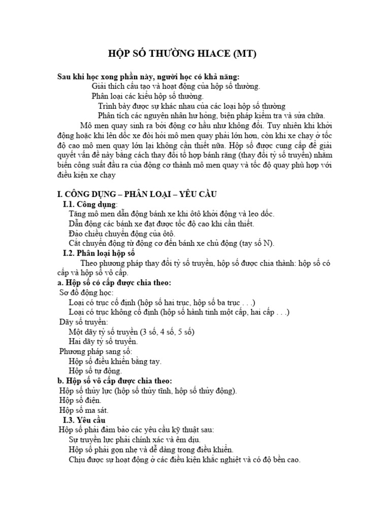 H P S TH NG Hiace | PDF