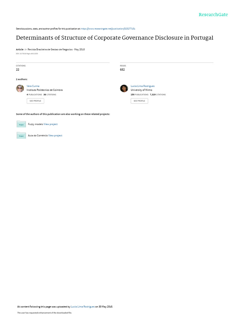 Determinants of Structure of Corporate Governance | PDF | Corporate Governance | Governance