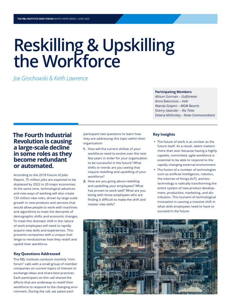 Workforce Reskilling & Upskilling Strategies | PDF | Employment ...