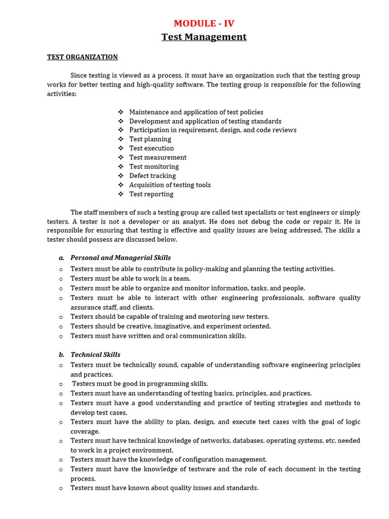 Module IV - Notes | Download Free PDF | Software Testing | Verification ... Module IV - Notes | Download Free PDF | Software Testing | Verification ...