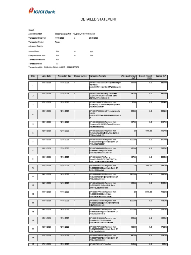 OpTransactionHistory26 01 2023 | PDF | Payments | Banking