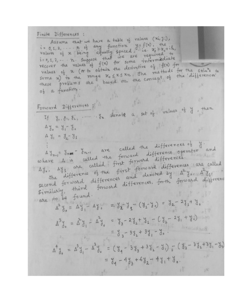 Numerical Methods (Math) Notes | PDF