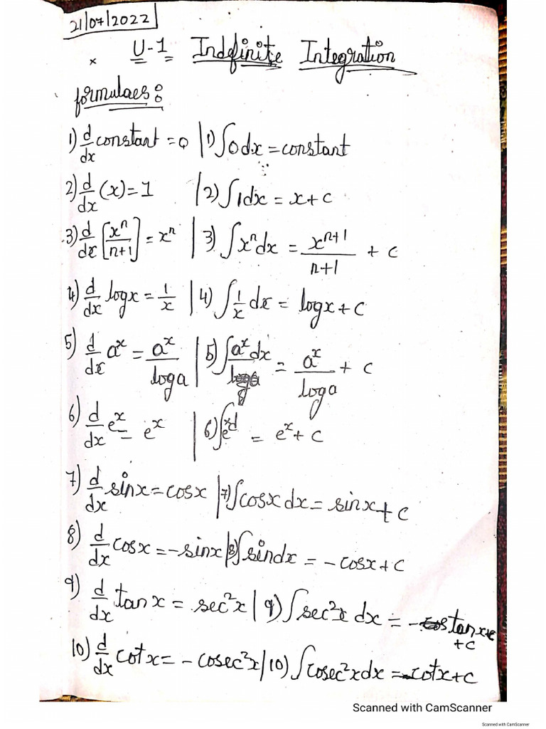 Indefinite Integration - 1-1 | PDF