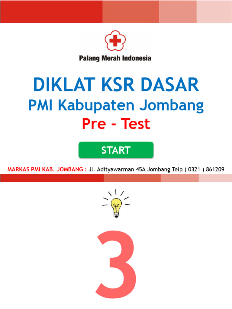 SOAL Pre Test Diklat KSR Dasar 2021.Ppsx | PDF