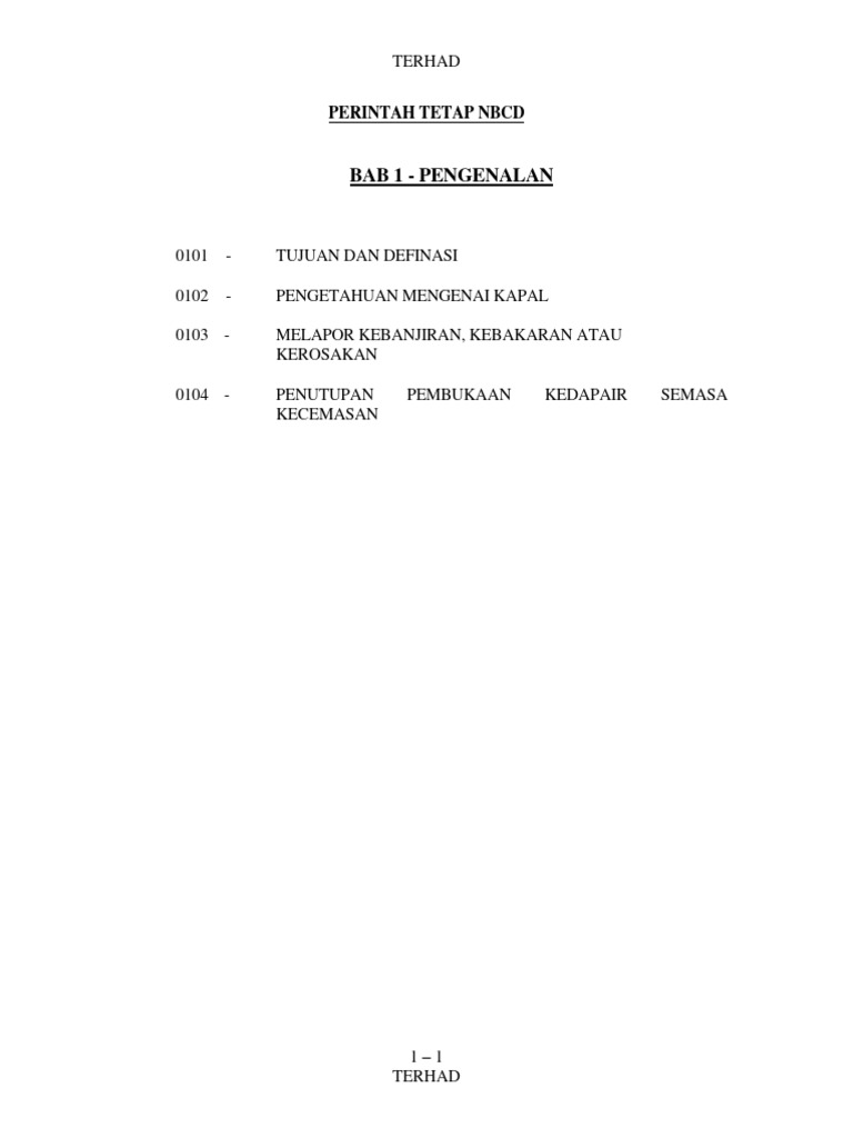 Perintah Tetap NBCD | PDF