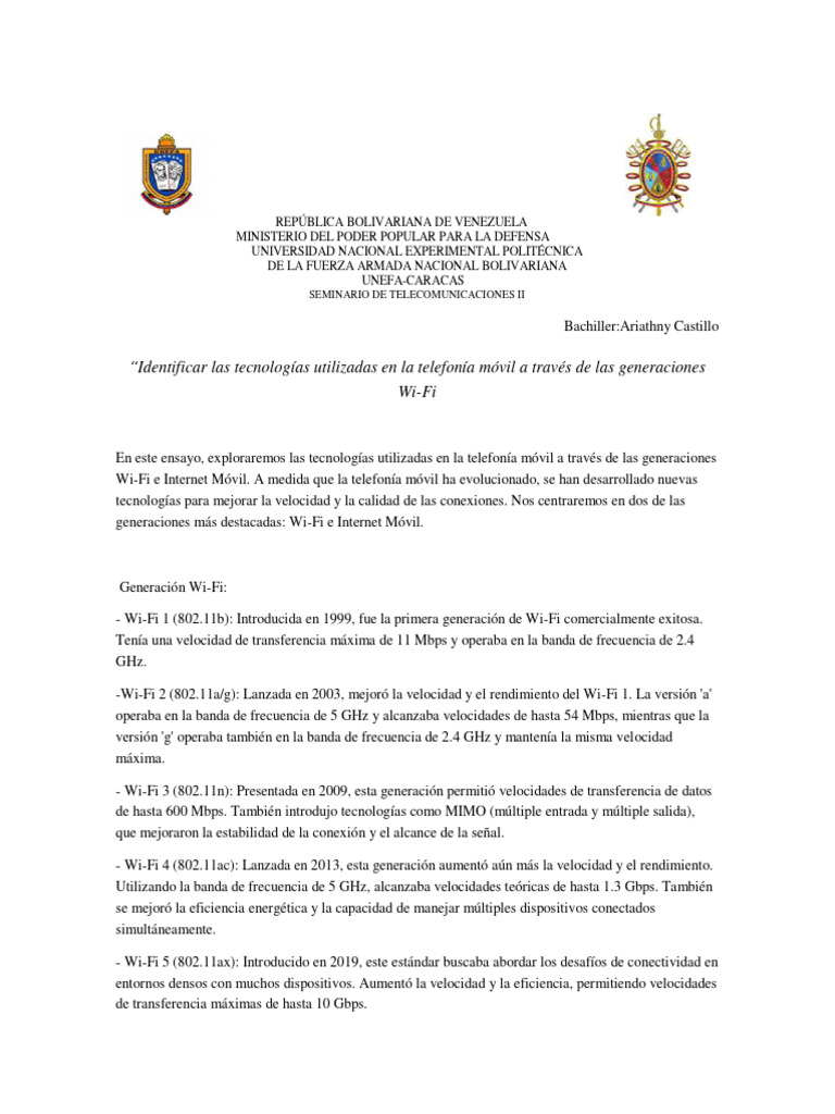 Tema 3 Seminario 2 | PDF | Ieee 802.11 | Telefonía móvil