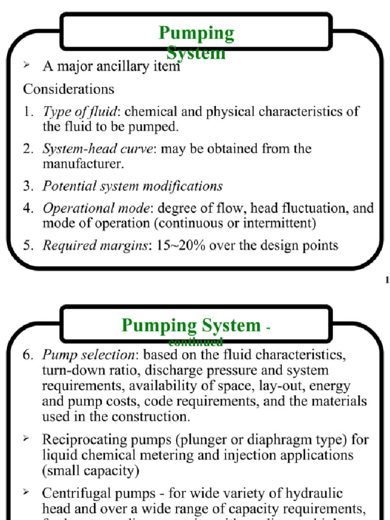 Pump Selection Process | PDF