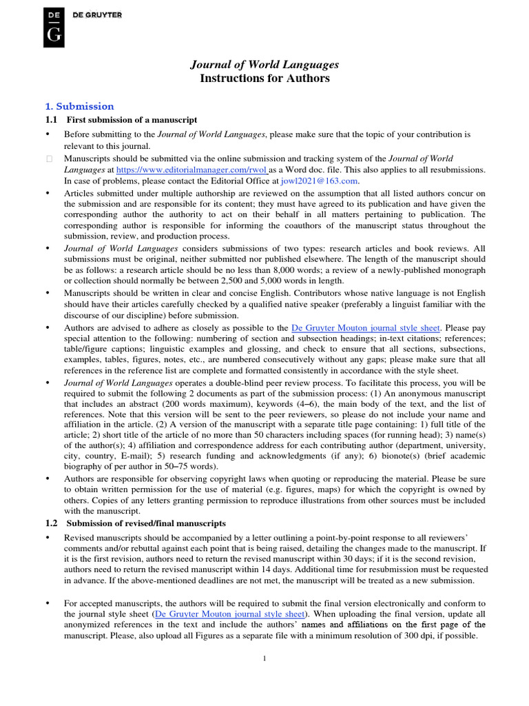 JWL - JWL Instructions For Authors | PDF | Citation | Quotation Mark