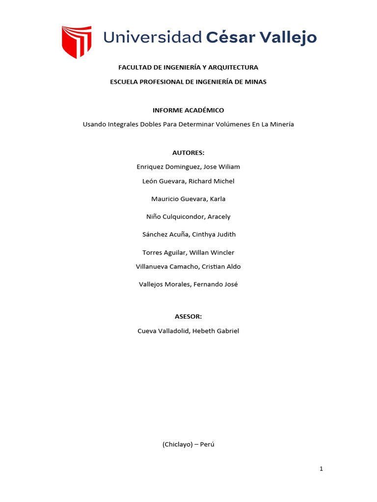 Informe Academico Mate 3 | PDF | Integral | Minería