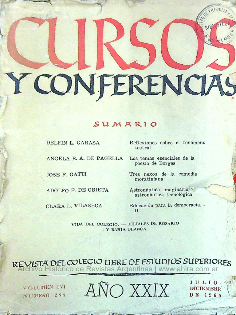 Cursos y Conferencias Año 29 288 - 07-1960 | PDF
