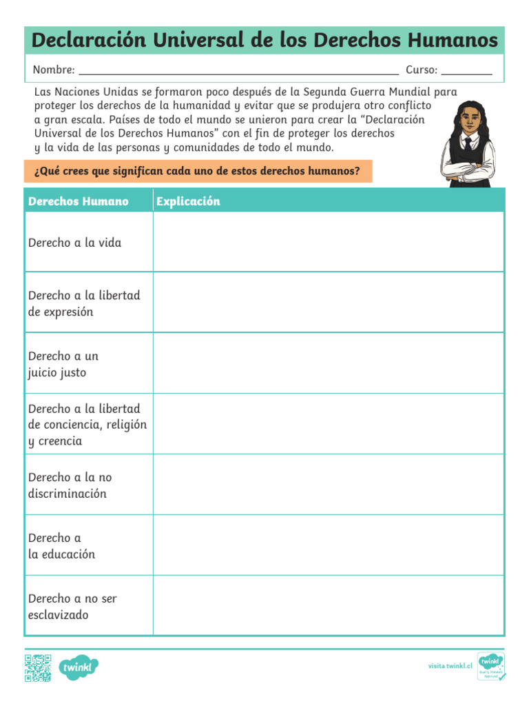 Guia de Trabajo Declaracion Universal de Derechos Humanos | PDF ...