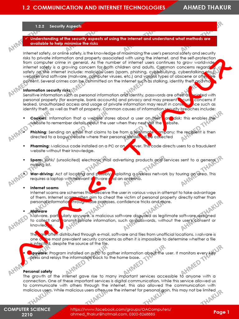 1.2.2 Security Aspects | PDF | Malware | Encryption