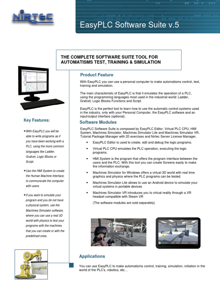 EasyPLC Brochure | PDF | Programmable Logic Controller | User Interface