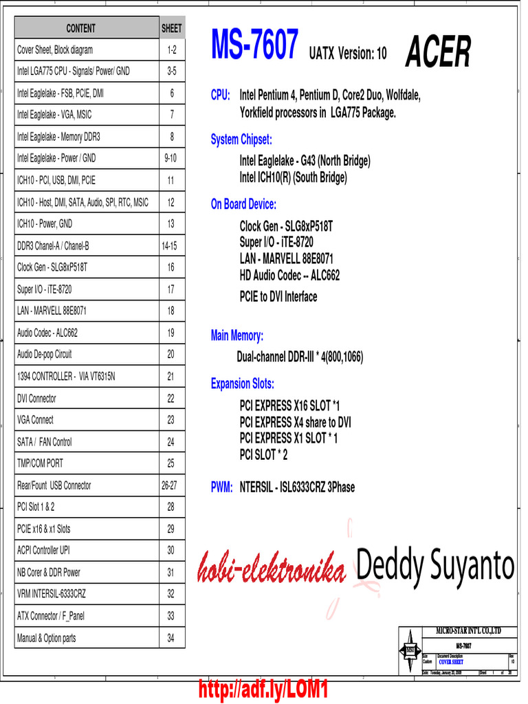 Msi 7607 | PDF | Electronics | Computer Science