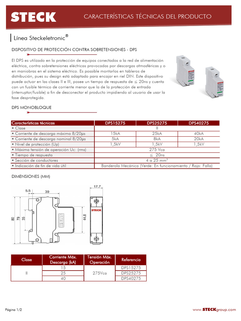DPS 10-03-2020 Es | PDF | Fusible (Eléctrico) | Ciencia de los Materiales