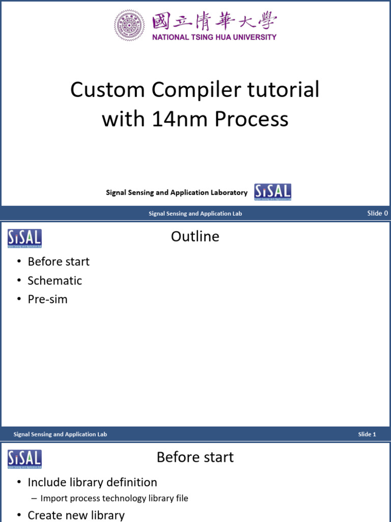 Custom Compiler Tutorial | PDF | Spice | Electrical Engineering
