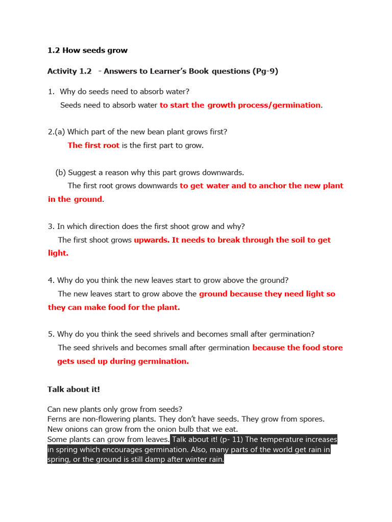 Seed Germination and Growth Basics | PDF