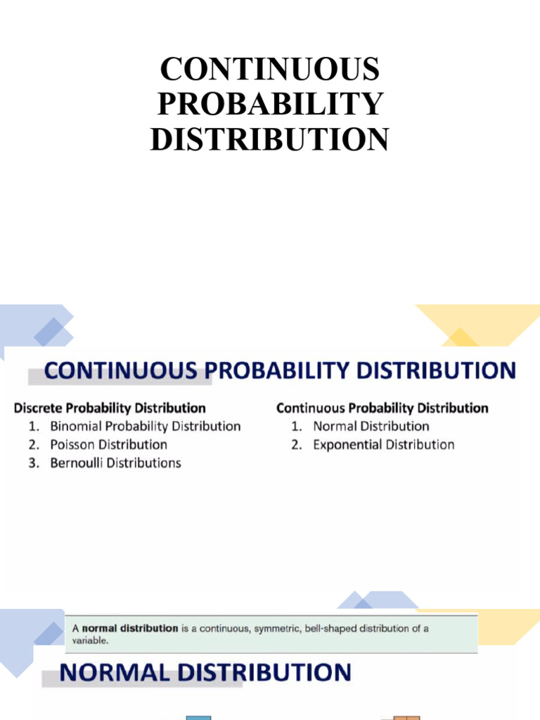 Continuous Probability Distribution | PDF