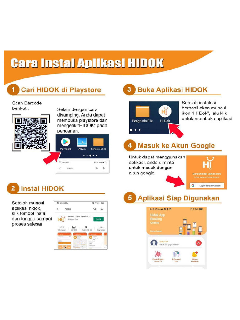 Cara Instal HiDok App Android | PDF