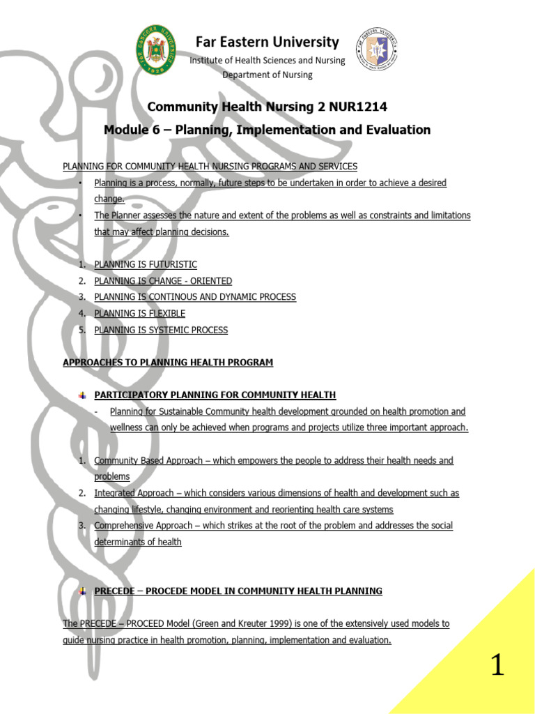 CHN 2 Module 6 | PDF | Behavior | Nursing