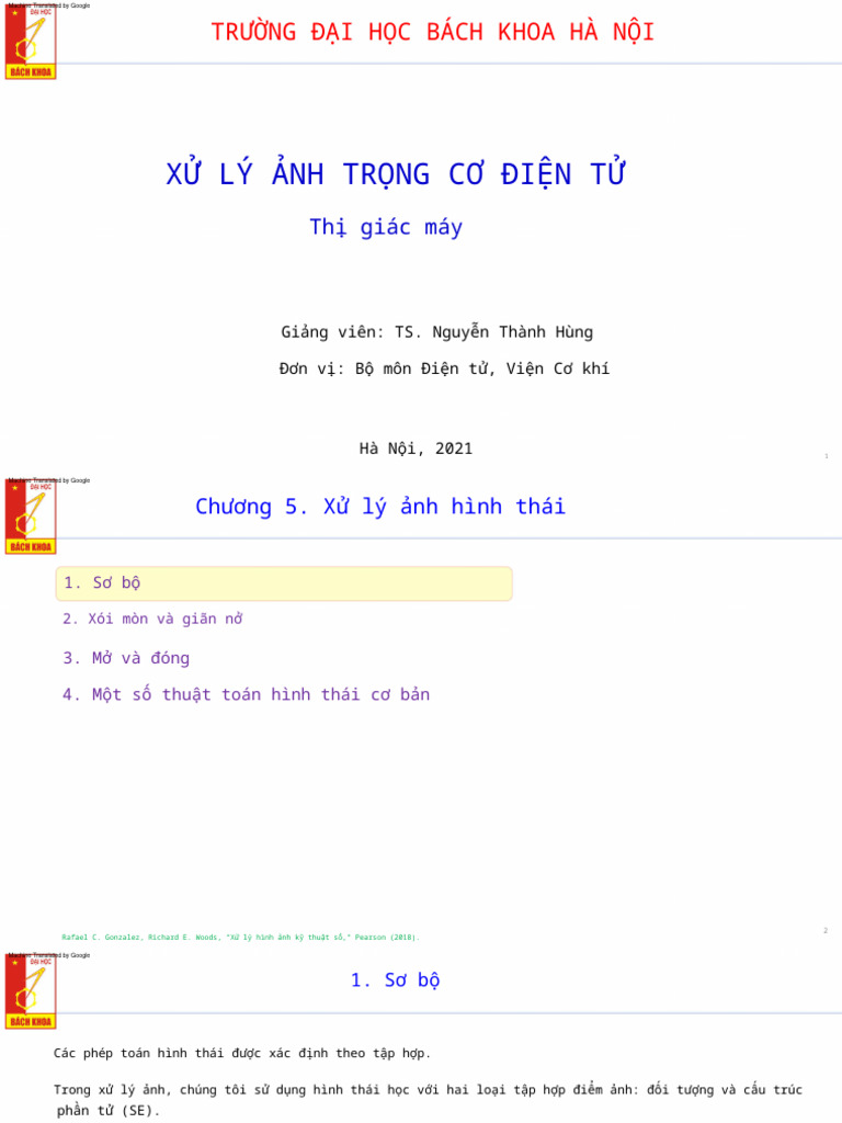 Chapter 5. Morphological Image Processing | PDF