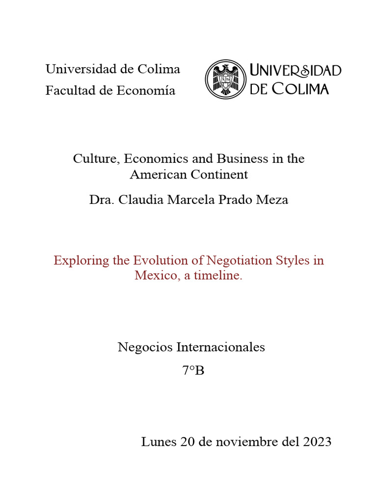 Universidad de Colima Facultad de Economía: Exploring The Evolution of ...