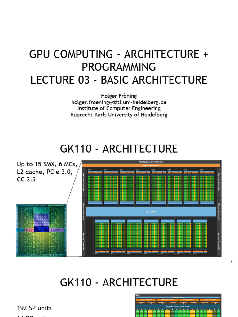 GPU Computing 3 | PDF | Cpu Cache | Parallel Computing