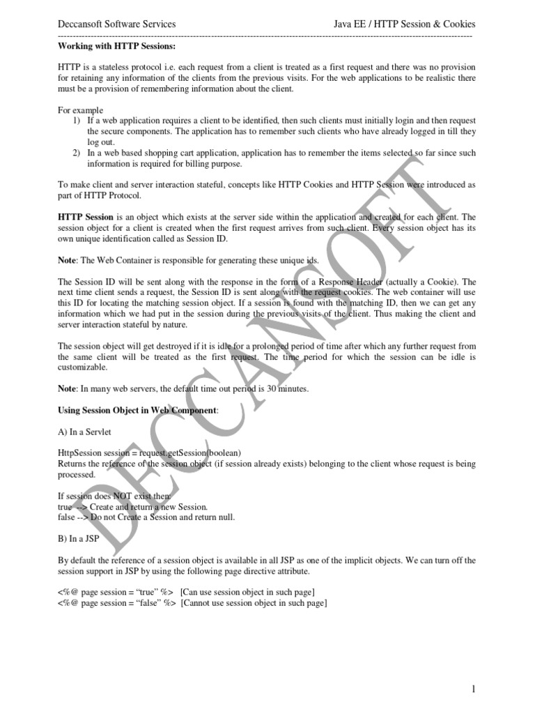 05 HTTP Sessions | PDF | Http Cookie | World Wide Web