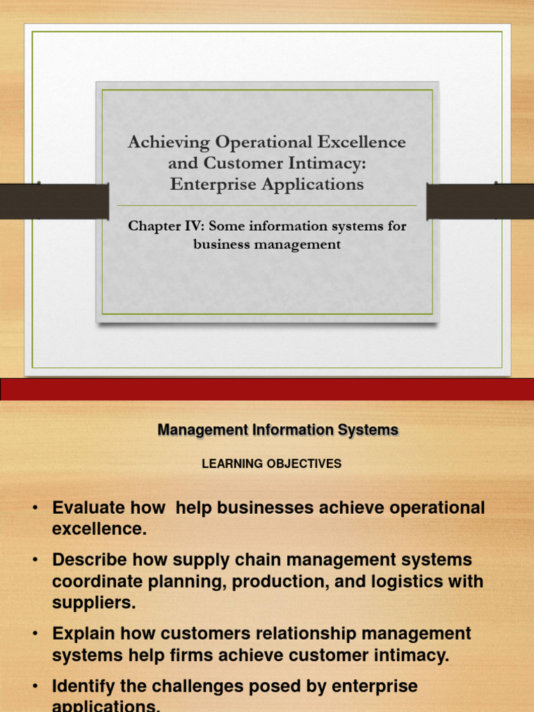 Chapter 4 Some Information Systems For Business Management | PDF ...