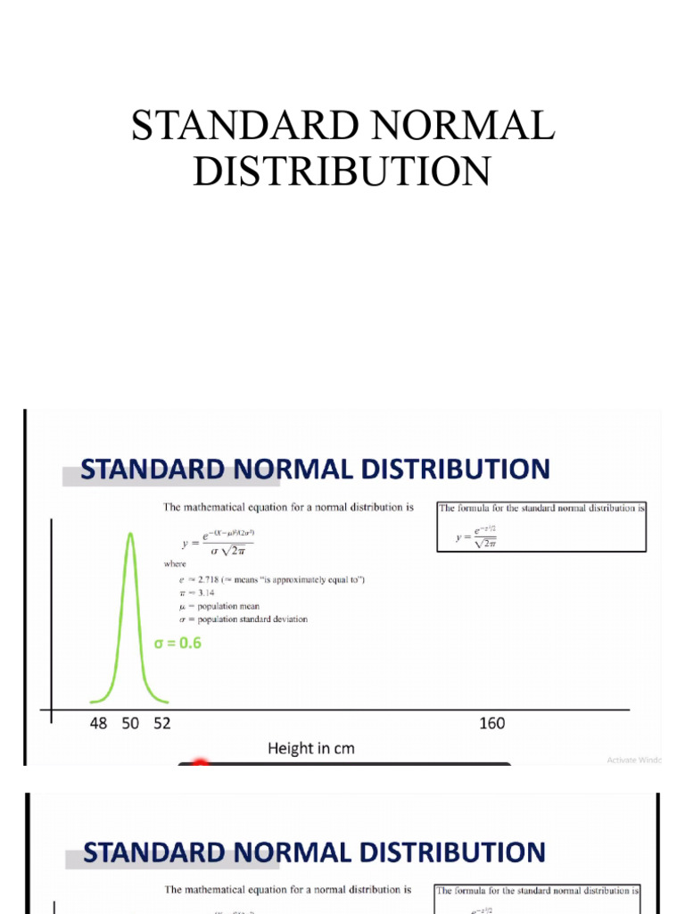 Standard Normal Distribution | PDF