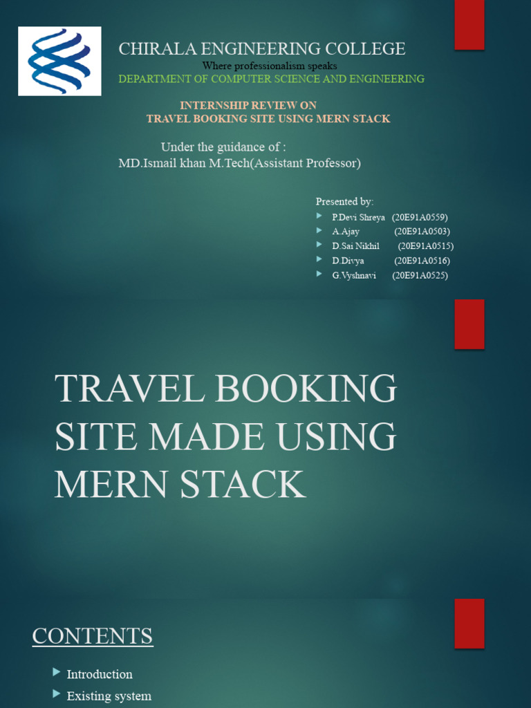 MERN Stack Travel Booking Site Review | PDF | Web Application | Usability