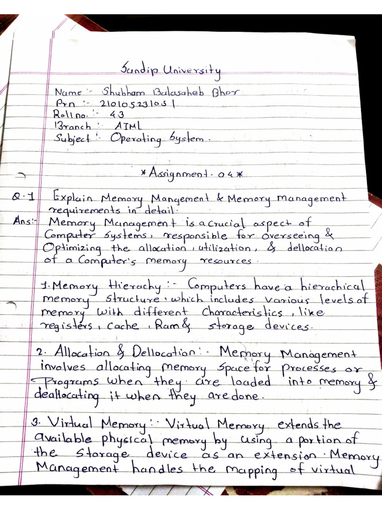 OS Assignment No. 4 | PDF