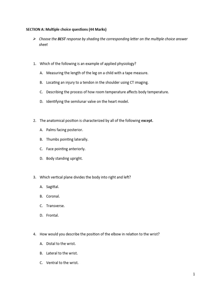 Anatomy and Physiology Questions and Answers | PDF | Heart | Kidney Anatomy and Physiology Questions and Answers | PDF | Heart | Kidney