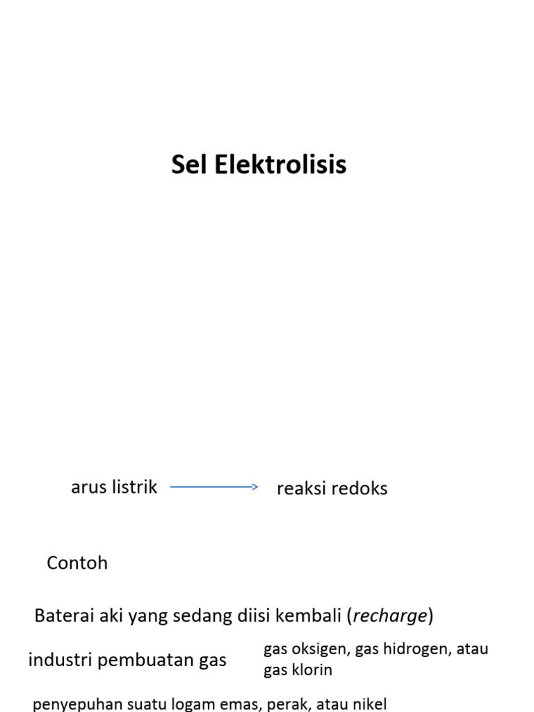 Sel Elektrolisis Baru | PDF | Metode & Bahan Ajar | Sains & Matematika