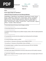 World War I Internet Scavenger Hunt | PDF | World War I | Military Science