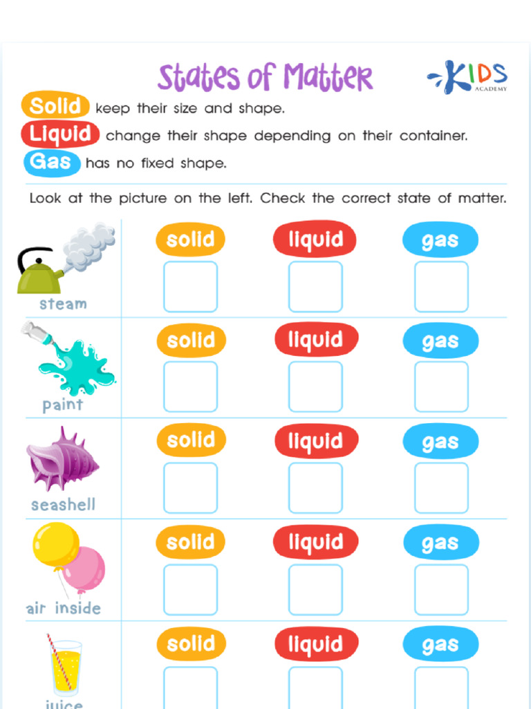 Science Worksheets Grade 1 | PDF