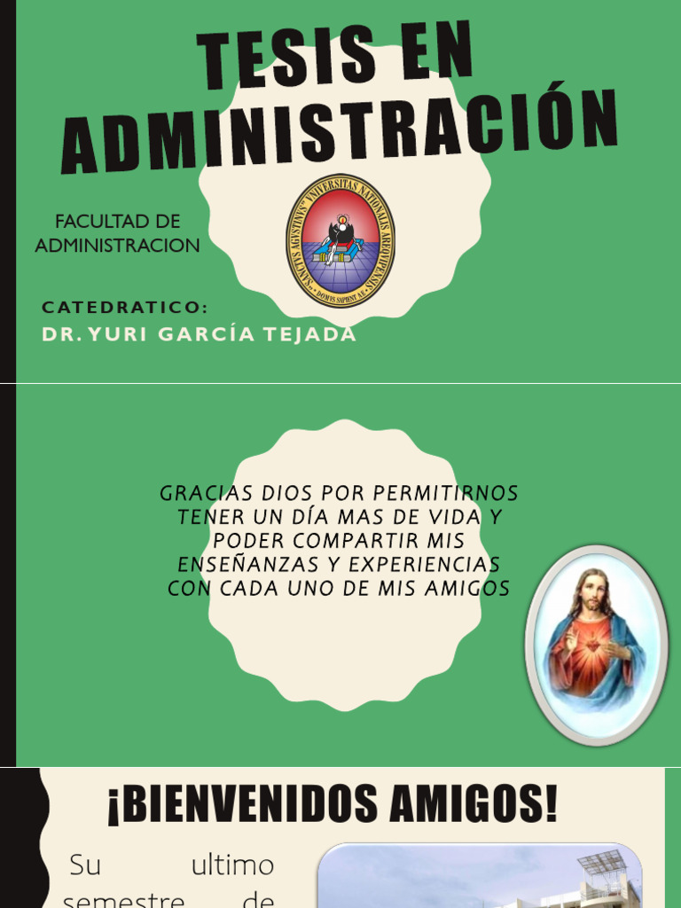 6.tesis en Administracion - 1er Sesion PRESENTACIÓN | PDF | Science ...