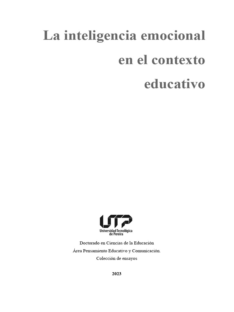 Libro - Inteligencia Emocional | PDF | Las emociones | Plan de estudios