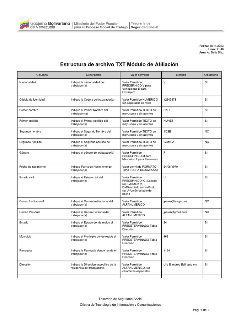 Estructura Archivo | PDF | Informática