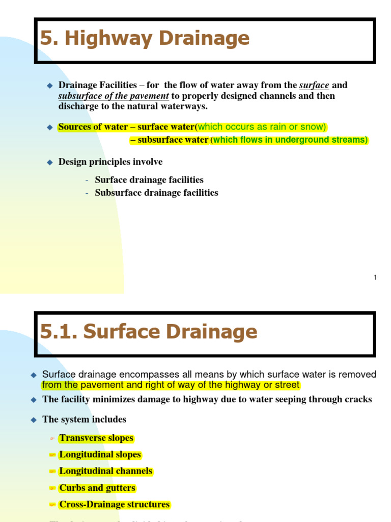 CHAPTER 5 - Drainage Structures | PDF | Surface Runoff | Drainage Basin
