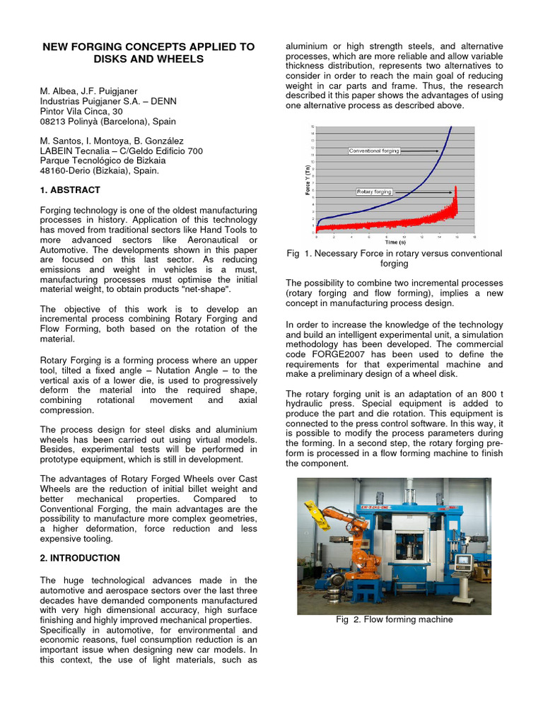 New Forging Concepts Applied To Disks and Wheels | PDF | Forging ...