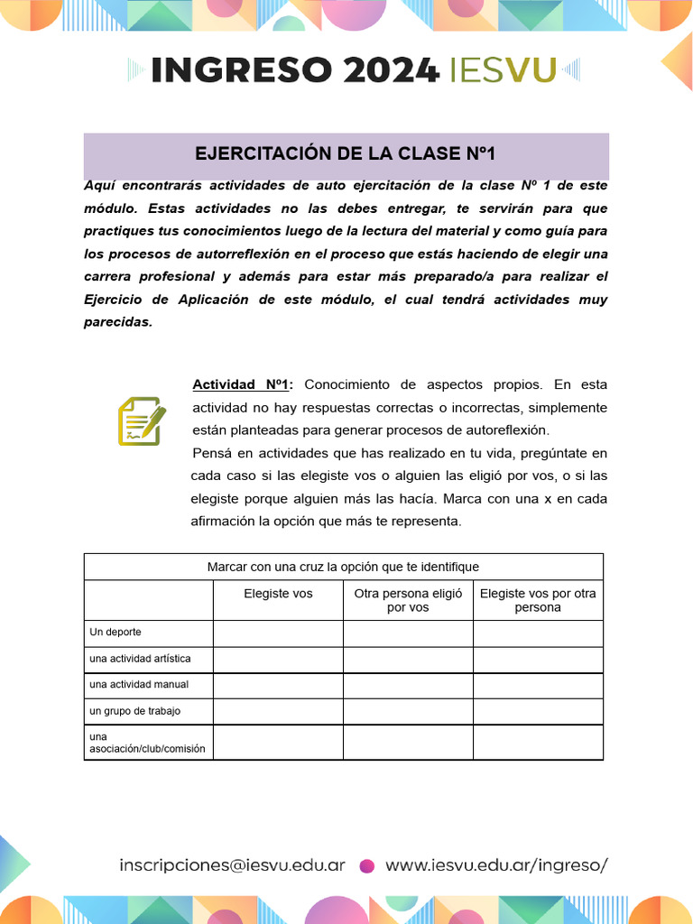 Clase 1 OVP Ejercitacion 2024 1 | PDF