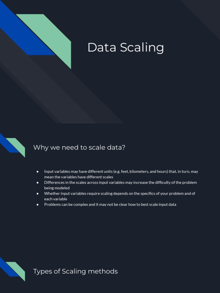 Data Scaling | PDF
